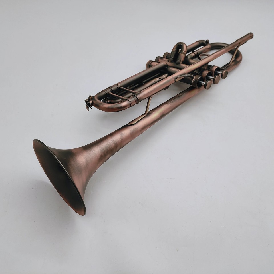 Brass Instrument Bb Tune Trumpet Antique Copper Plated Professional ...