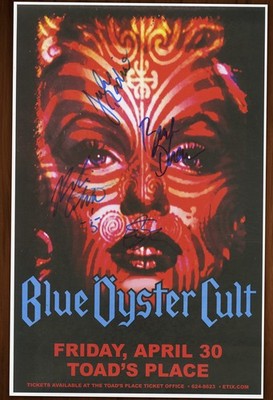 Blue Oyster Cult autographed gig poster Buck Dharma, Eric Bloom, Jules ...