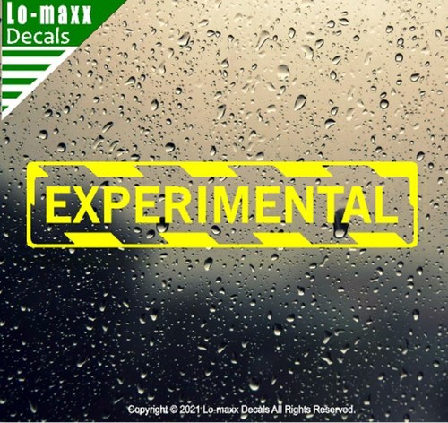 EXPERIMENTAL Aircraft With Hazard Stripes Aircraft Markings Die Cut ...