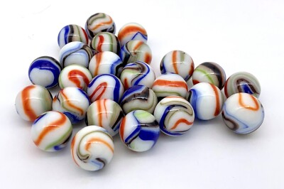 Pk 25 Tree Frog 16mm 5/8" Glass Mega Marbles Players (resembles ...