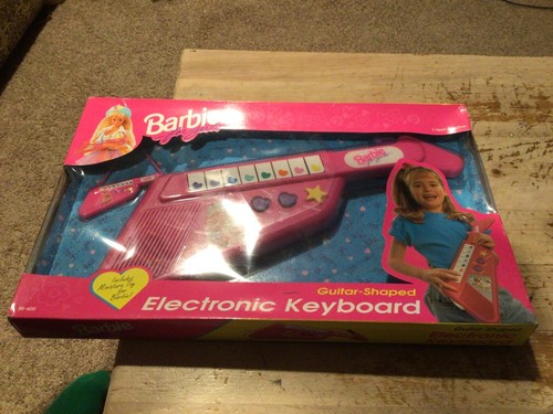 barbie for girls guitar-shaped electronic keyboard MIB KEYTAR 1993 BE ...