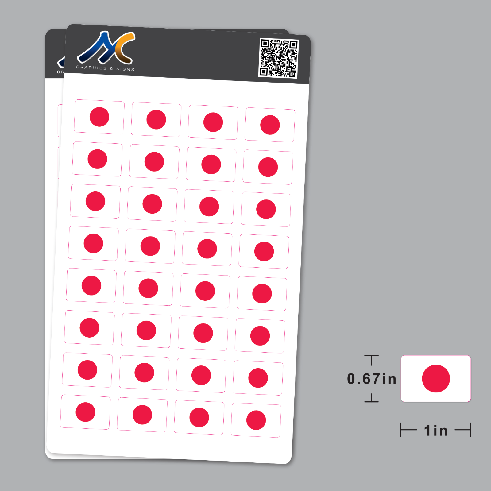 Mini Japan Flag Sticker Sheet | eBay