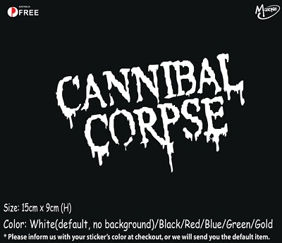 CANNIBAL CORPSE Sticker Decal -Reflective/Metallic Color Rock Band Best ...