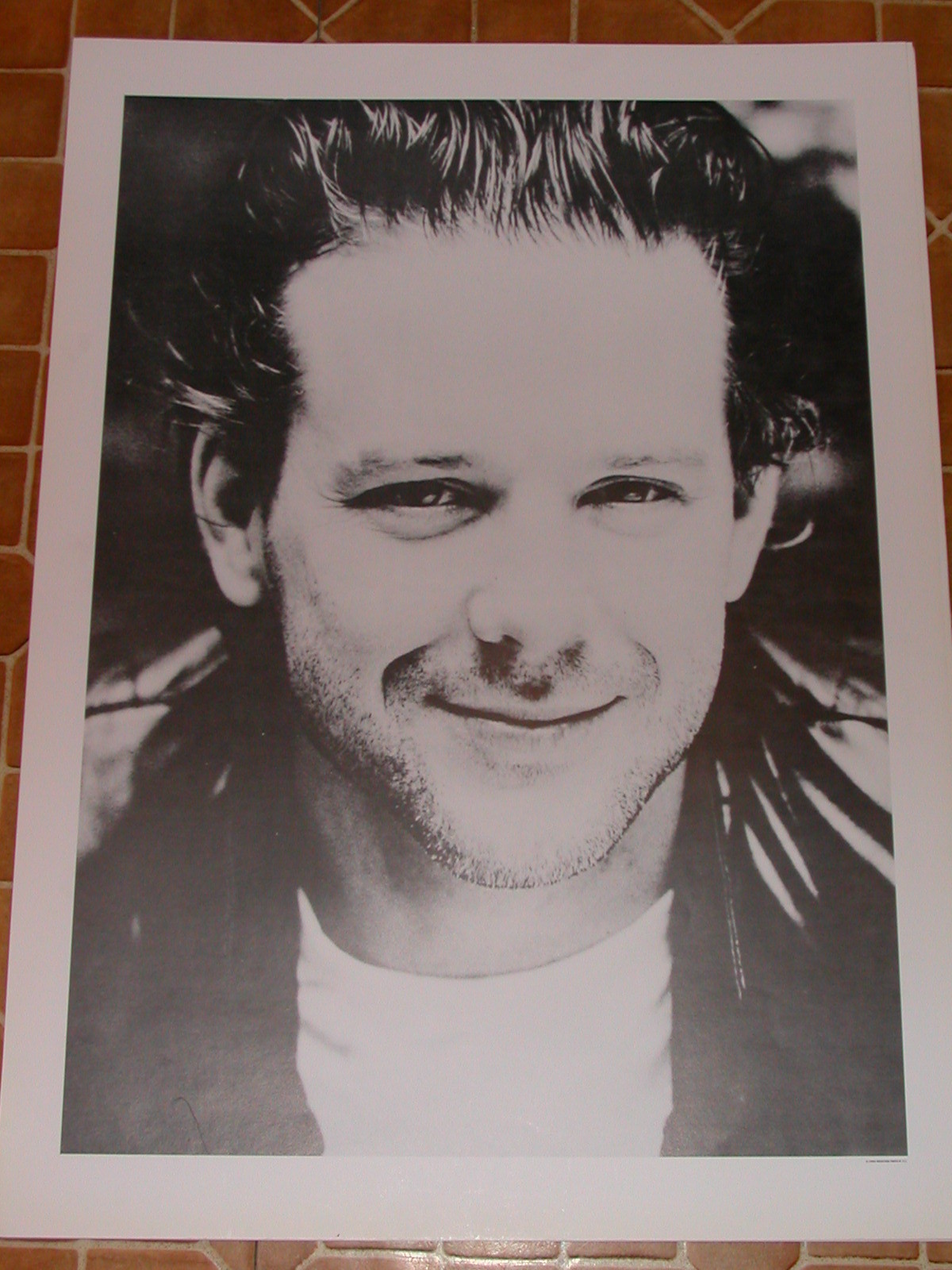 Rare Poster print vintage noir et blanc Mickey ROURKE jeune 51x70 ...