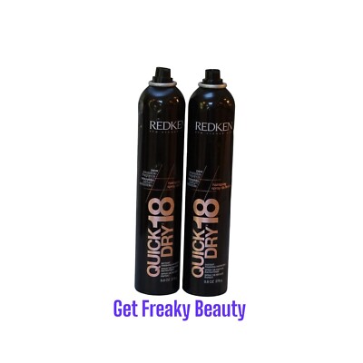 2 PACK. 9.8 oz. Redken Quick Dry 18 Instant Finishing Hairspray. 400ml ...