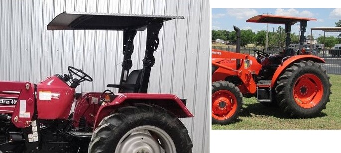 New Dark Red Tractor Canopy Roof Top 58" Steel Metal Cover Mahindra ...