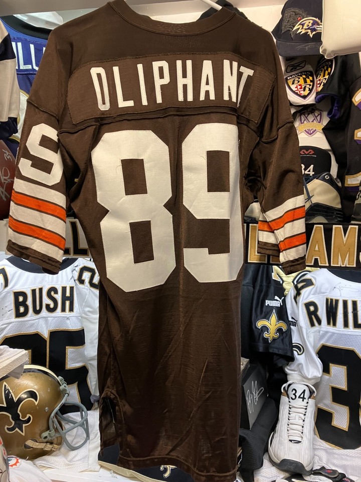 1990 Cleveland Browns team issued Brown Durene jersey, Mike Oliphant | eBay