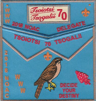 2018 NOAC OA Lodge 70 Tsoiotsi Tsogalii Flap Set BLU Bkg Old North ...