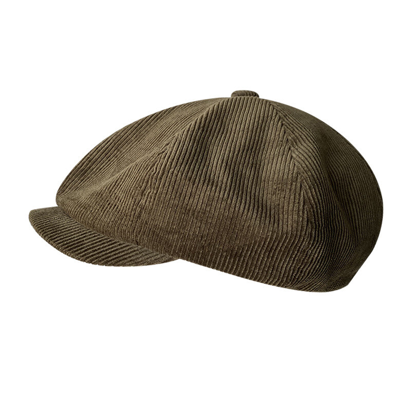 8Panels Unisex Newsboy Beret Cap Corduroy Cabbie Paperboy Painter Beret ...