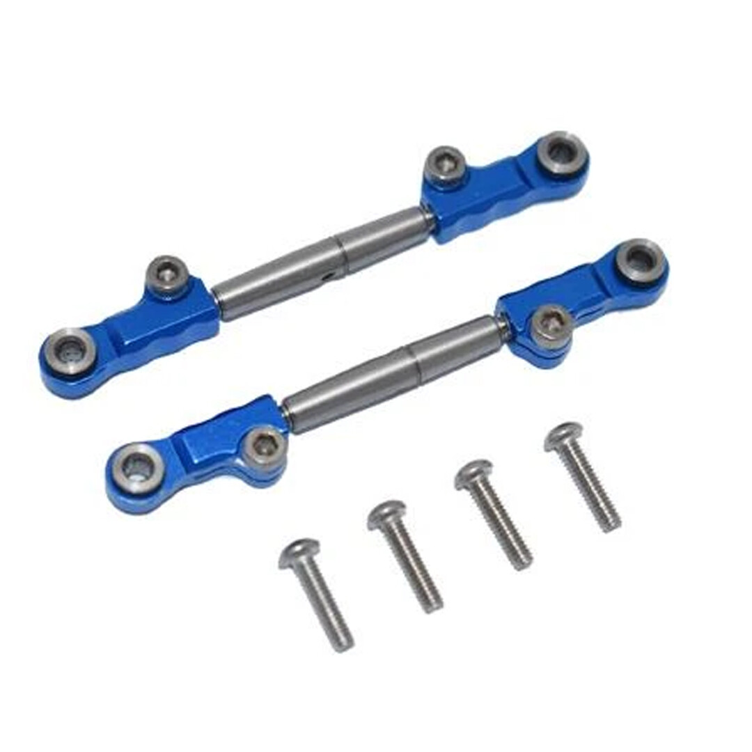 GPM Alum + Stainless Steel Rear Upper Arm Tie Rod Blue : Losi 1/18 Mini ...