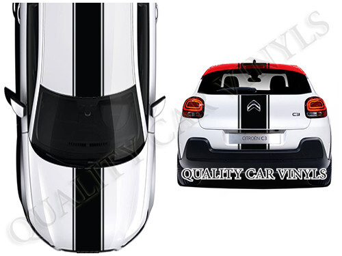 Citroen c1 c2 c3 ds3 ds4 racing stripes graphics hood bonnet roof boot ...