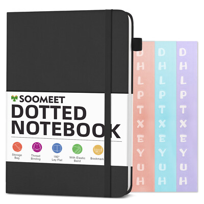 A5 Bullet Dotted Journal Notebook Hardcover Writing 100 Gsm Thick Paper ...