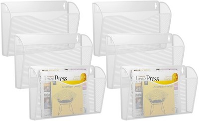 6 Single Pocket Wall File Holder Mesh Hanging File Folder Paper ...