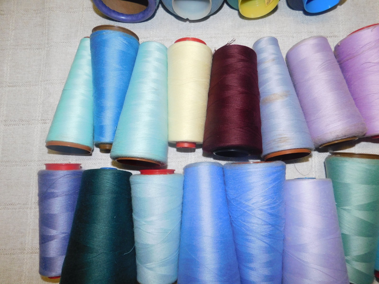 Lot of 23 Serger Overlock Sewing Thread Cones Multi-Color, | eBay