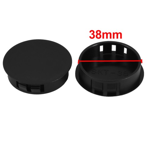5pcs 38mm Dia Black Plastic Tubing Plug Door and Window Locking Hole ...