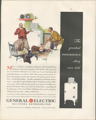 1931 GE GENERAL ELECTRIC REFRIGERATOR & BROOKS BROTHERS ADs | eBay