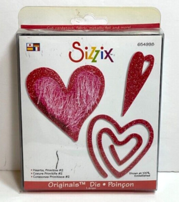 NEW - Sizzix Originals Dies – Heart, Primitive #2 #654998 Ellison | eBay