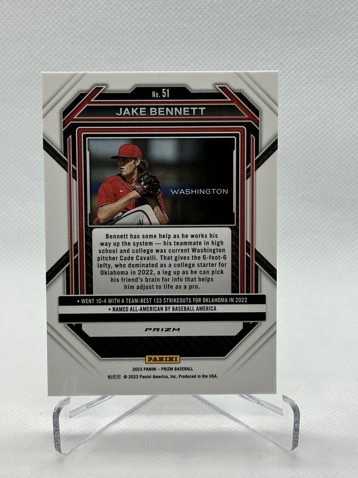 2023 Panini Prizm Jake Bennett RC Prizm Washington Nationals #51 | eBay