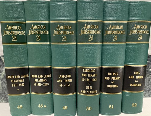 American Jurisprudence 2d State And Federal Law Books 1979 Set Of 6 48 ...