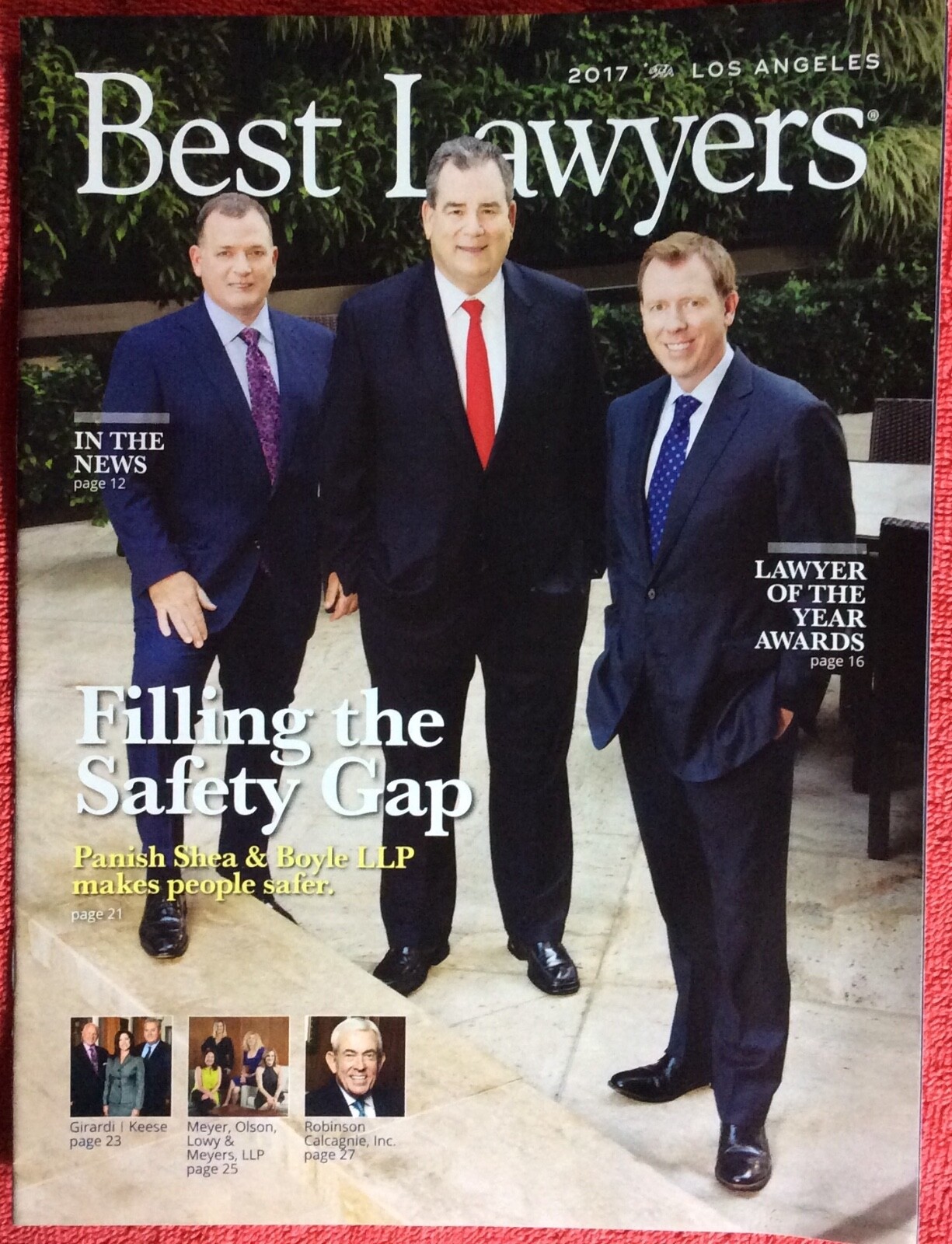 BEST LAWYERS 2017 LOS ANGELES PUBLICATION MAGAZINE PANISH SHEA BOYLE | eBay