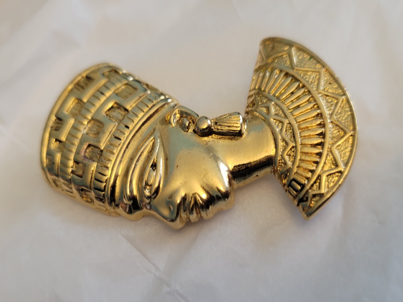 Vintage Avon Queen Nefertiti Egyptian Gold Tone Broo… - Gem