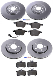 FOR VW GOLF MK6 2.0 GTD 09-13 FRONT & REAR BRAKE DISCS AND PADS SET NEW ...