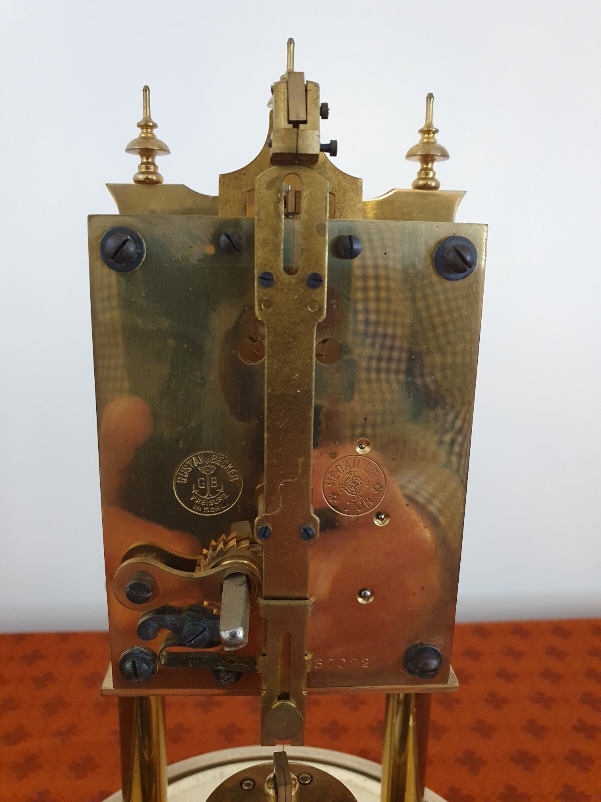 A QUALITY 400 DAY ANNIVERSARY TORSION CLOCK by GUSTAV BECKER c1910 ...