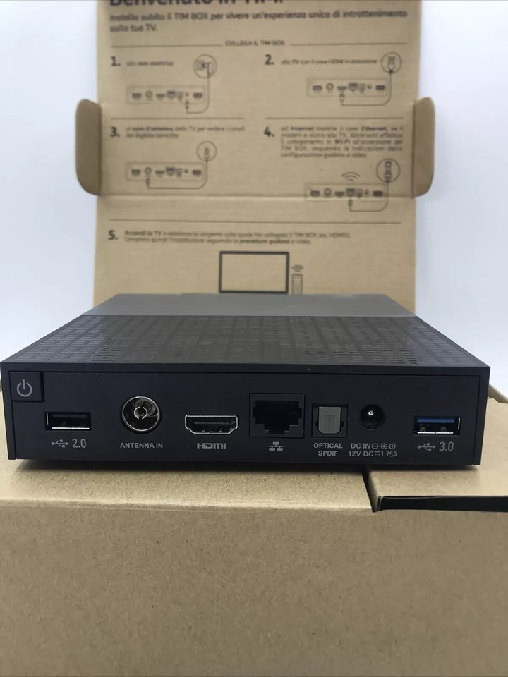 TIM BOX UZW4010TIM DVB-T2 Android TV 4K HDMI WiFi Dolby Audio | eBay