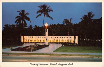 Postcard Torch of Freedom Bayfront Park Miami | eBay