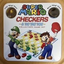 Super Mario Checkers & Tic Tac Toe Combo in Tin 2011 Date Nintendo for ...