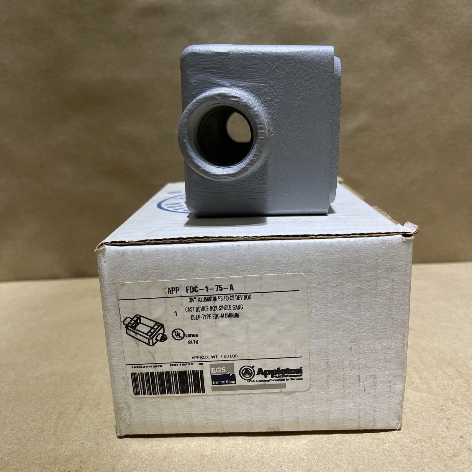 APPLETON 3/4" ALUMINUM CAST DEVICE FDC-1-75-A for sale online | eBay