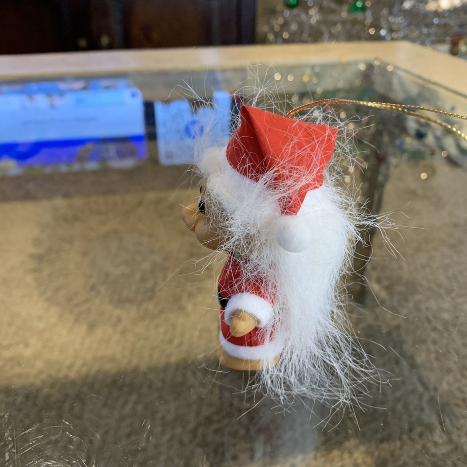 Russ Berrie Trolls Christmas Santa Claus Troll Doll Holiday Ornament ...