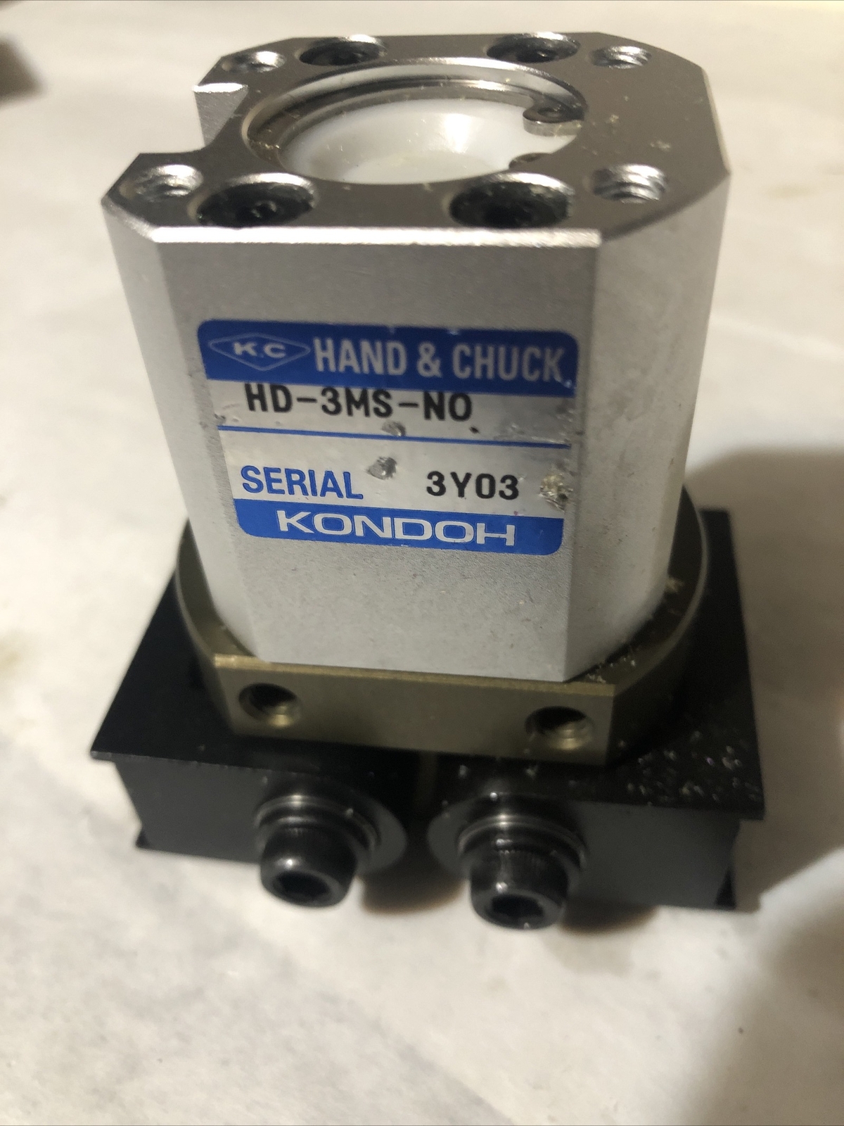 NEW KC HAND & CHUCK KONDOH HD-3MS-NO PNEUMATIC GRIPPER KONDOH HD-3MS-N0 ...