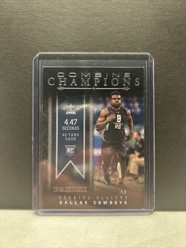 2016 Panini Football Combine Champions Ezekiel Elliott RC #18 Cowboys ...