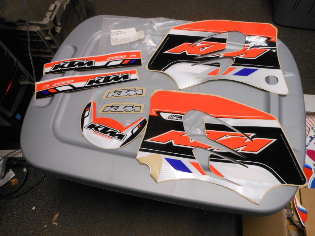 NOS KTM OEM K Style Shroud Decal Graphic Pattern Set 2000 65cc 950143 ...