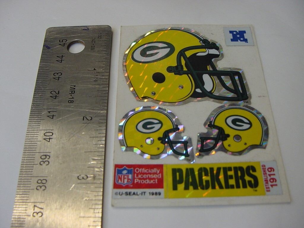 VTG 1989 NFL GREEN BAY PACKERS FOIL STICKERS | eBay