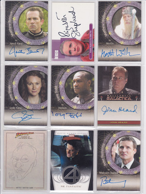 TRADING CARDS:Planche N° 33 COSTUMES,AUTOGRAPHS divers | eBay