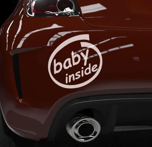 Sticker Baby Inside Aufkleber Aufkleberfolie Auto Heckscheibenaufkleber ...