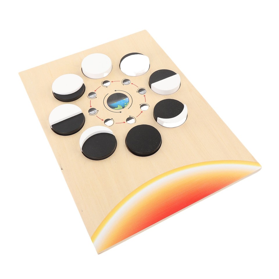 Moon Phase Puzzle Educational Wooden Moon Phase Jigsaw Puzzle Preschool ...