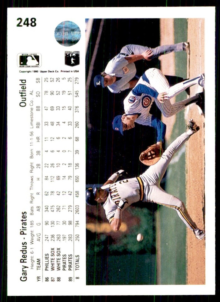 1990 Upper Deck Gary Redus Baseball Cards #248 | eBay