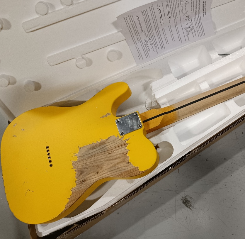 TL Relic Electric Guitar Yellow Fixed Bridge Maple Fretboard | eBay