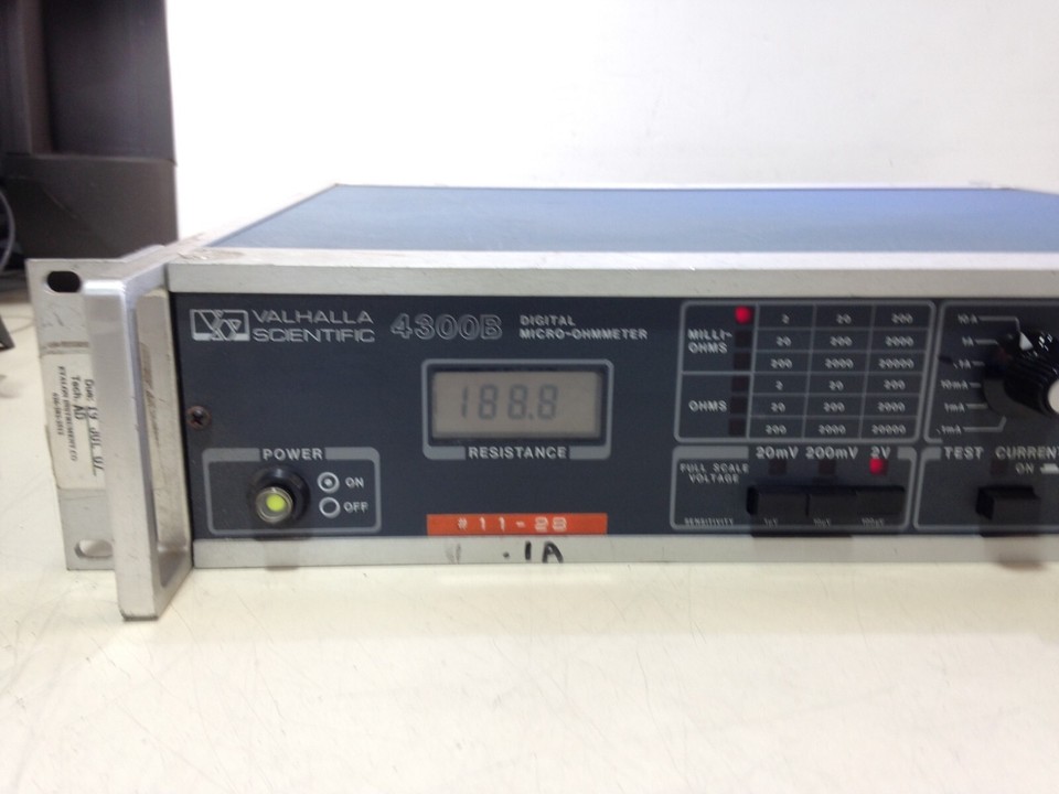 4300B VALHALLA SCIENTIFIC USED OHM METER 4300B VALHALLA SCIENTIFIC - AS ...