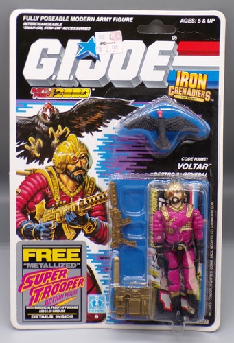 Original Vintage 1988 Hasbro GI Joe VOLTAR figure SEALED toy IRON ...