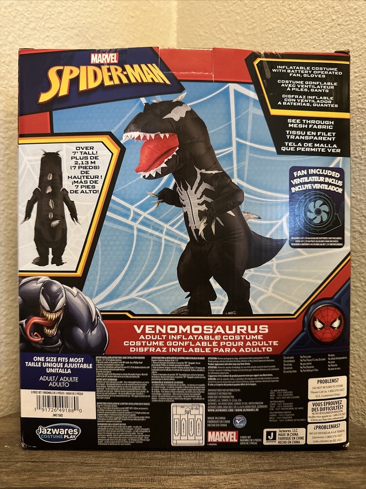 Spider-Man Venomosaurus Venom Adult Size Inflatable 7ft Dinosaur ...