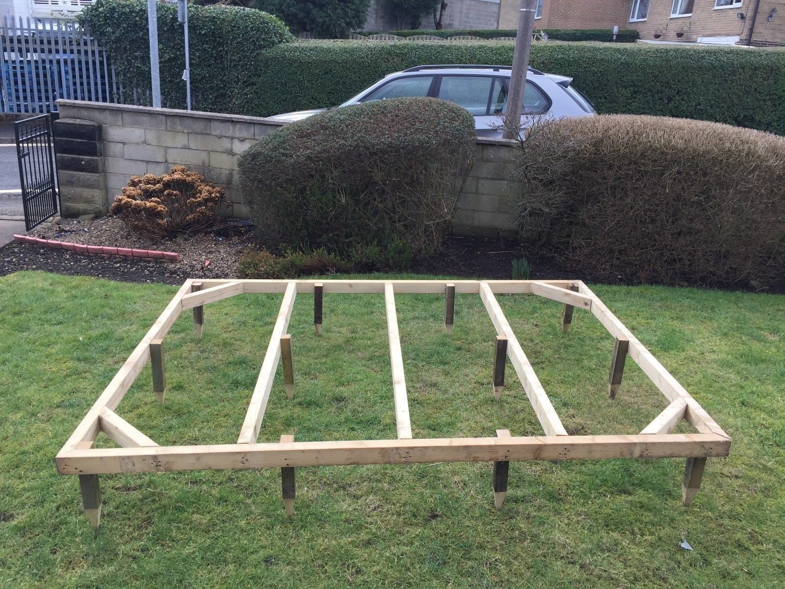 WOODEN TIMBER SHED BASE PRESSURE TREATED - Tanalised Anti Rot Hut Frame ...