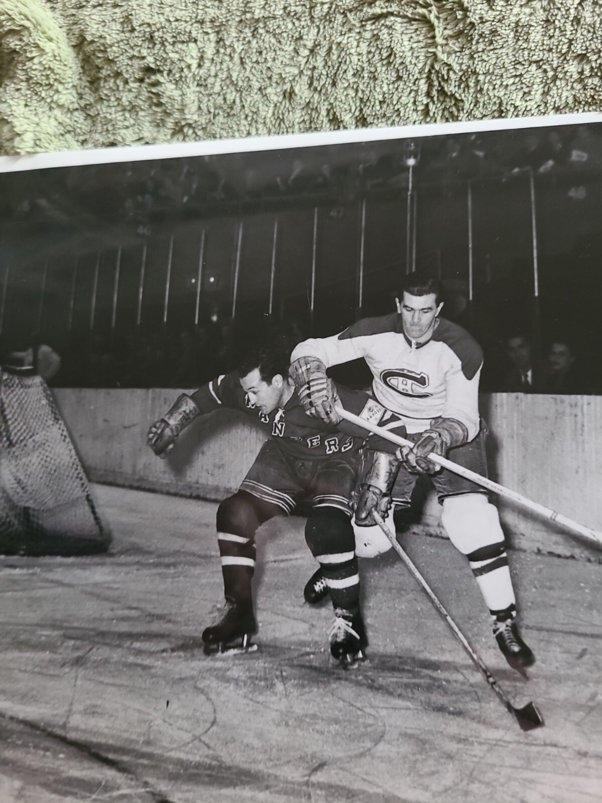 1950 MAURICE RICHARD TYPE 1 PHOTO GERRY MCNEIL GOALIE NHL HOCKEY EDGAR ...