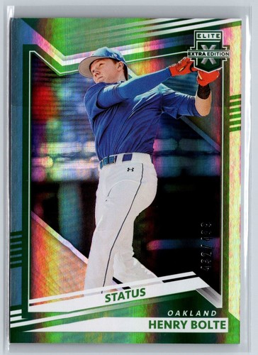 2022 Elite Extra Edition Status Green #56 Henry Bolte Oakland A's /499 ...