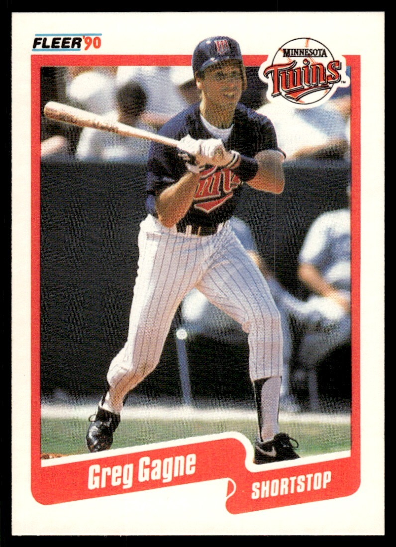1990 Fleer Baseball Card Greg Gagne Minnesota Twins #374 | eBay