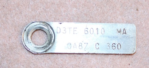 1973 Ford F100 F250 F350 F-Series Truck ORIGINAL 360 ENGINE ID TAG | eBay