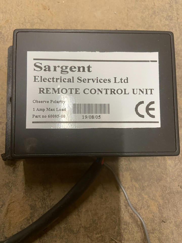 CARAVAN/MOTORHOME/BOAT SARGENT ALARM REMOTE CONTROL UNIT | eBay UK
